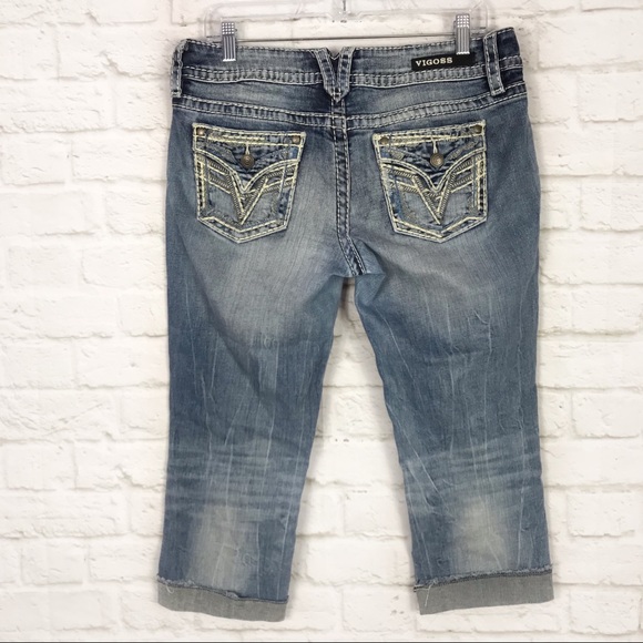 Vigoss | Jeans | Vigoss The Dallas Capri Distressed Light Capri 56 ...